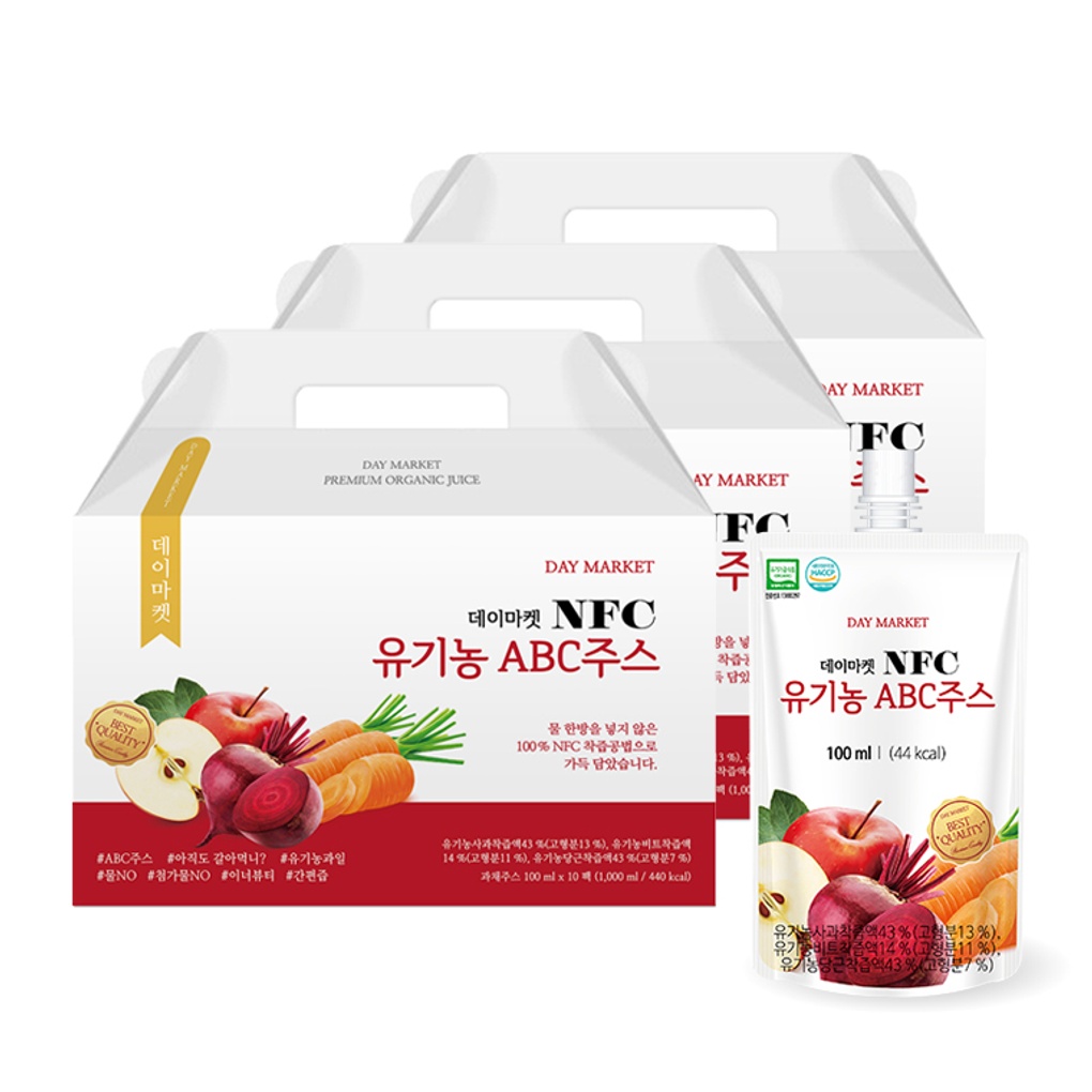 데이마켓 유기농 ABC주스 NFC저온착즙 100ml 30팩- 이랜드몰