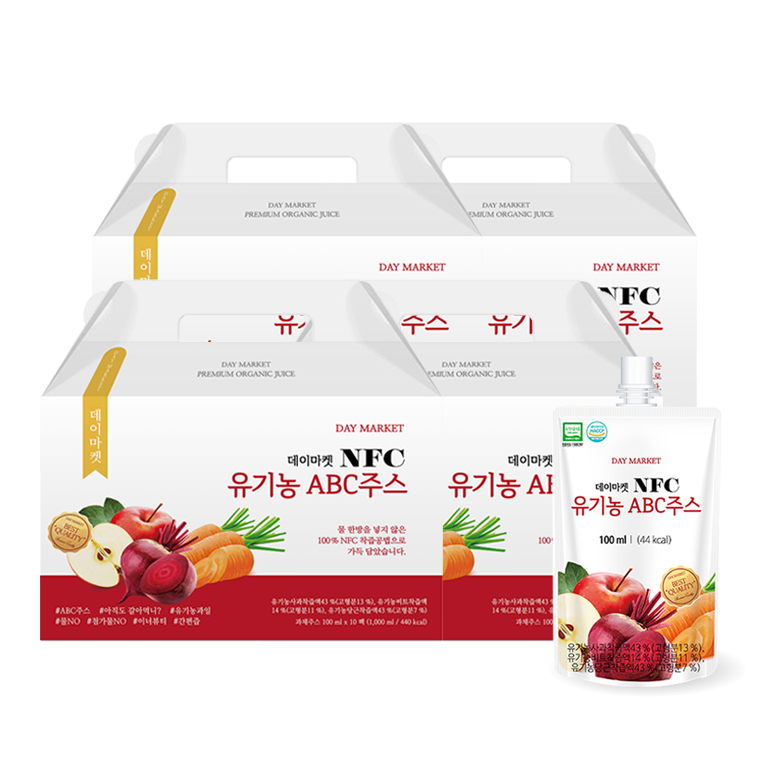 데이마켓 유기농 ABC주스 NFC저온착즙 100ml 40팩 ★유통기한 2022/01/31 까지★- 이랜드몰