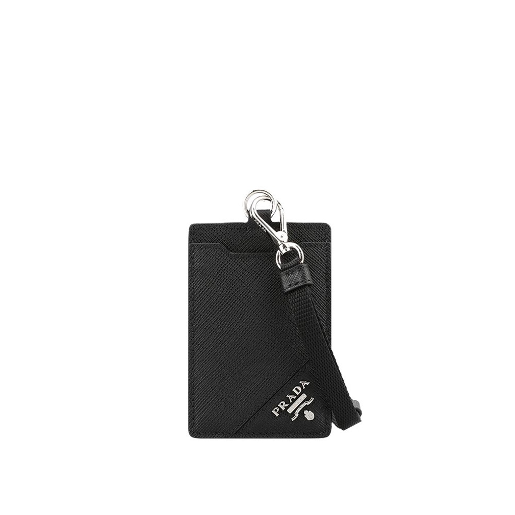 22FW 프라다 2MC016 QME F0002 사피아노 가죽 카드 배지 홀더 블랙- 이랜드몰