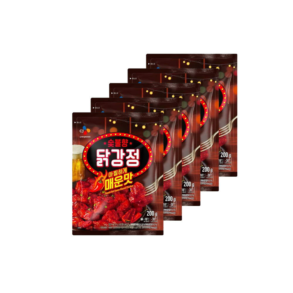 [CJ제일제당] 숯불향 닭강정 아찔하게 매운맛 200g x 5개- 이랜드몰