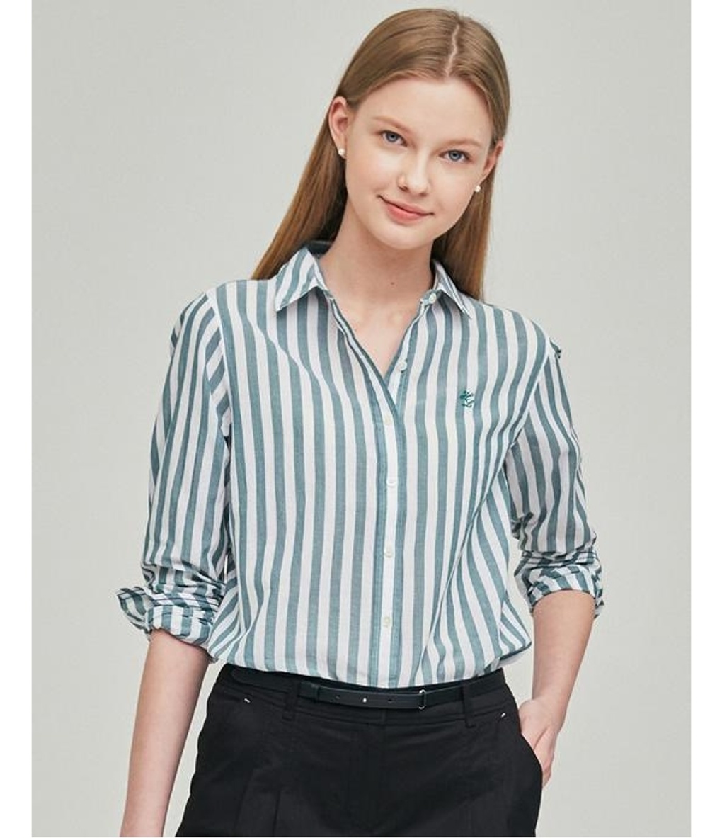 20SS 헤지스레이디스 HSSH0B401E2 스트라이프 면 긴팔셔츠- 이랜드몰