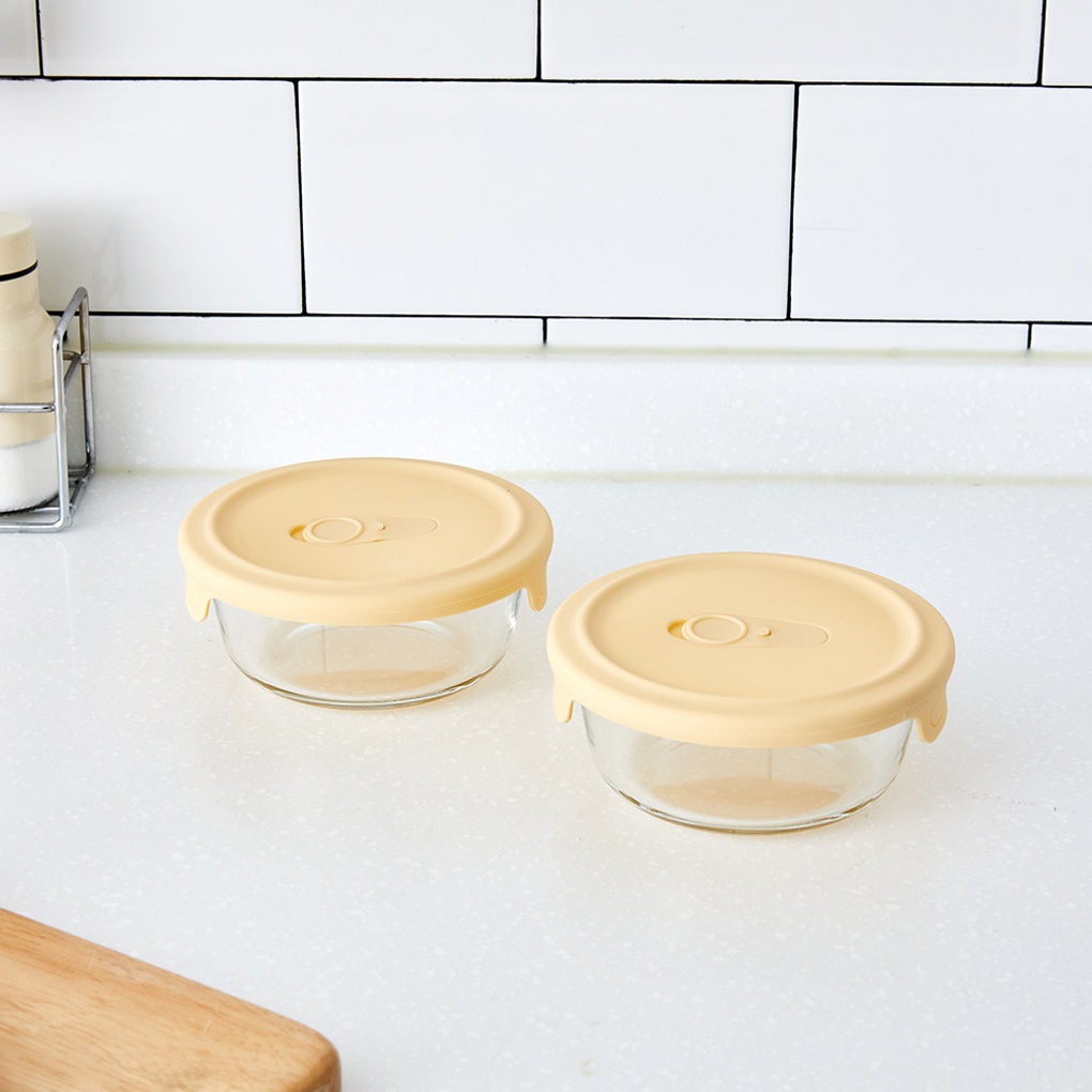 내열유리 실리콘 스팀홀 밥용기 350ML 2P세트_컬러변경 KC0523001- 모던하우스