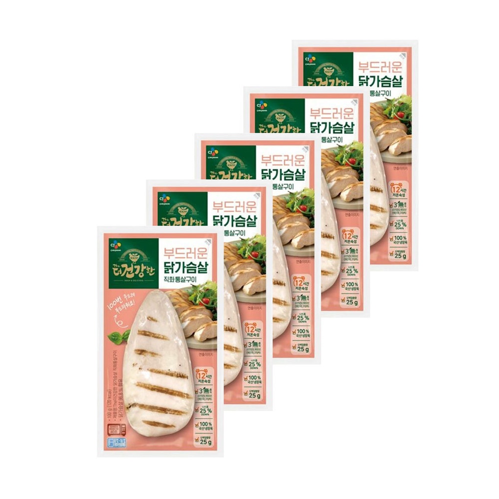 [CJ제일제당] 더건강한 닭가슴살 직화 통살구이 100g x 5개- 이랜드몰