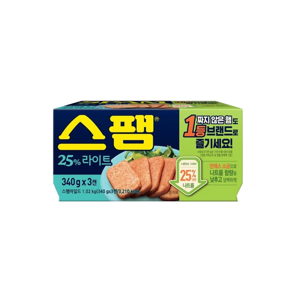 [CJ제일제당] 스팸 25%라이트 340g*3번들 x 1개(총3개)- 이랜드몰