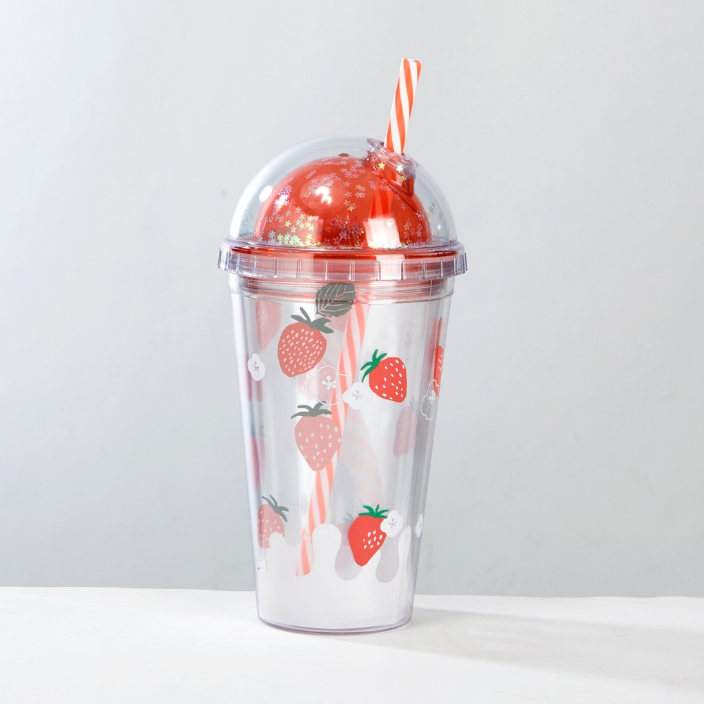 딸기딸기해 빨대 텀블러 480ML 레드- 이랜드몰