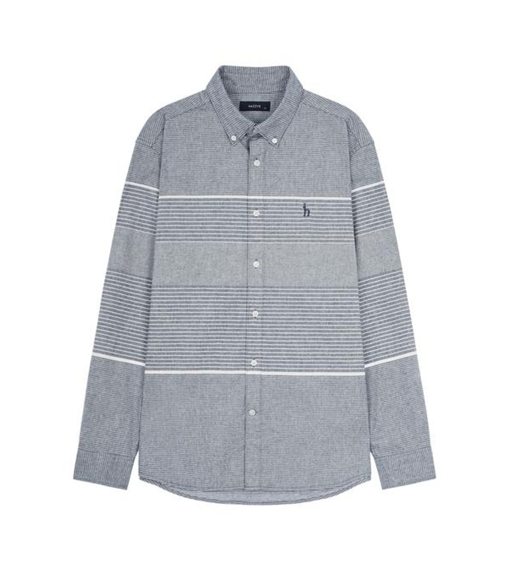 19FW 헤지스 남성 WHSH9C361B2 블루 버튼다운 면 긴팔캐주얼셔츠- 이랜드몰