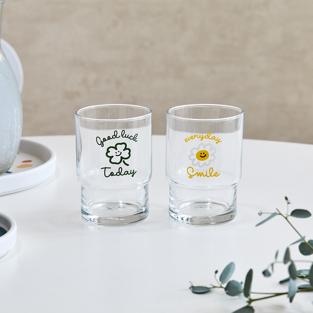 마인레터링 유리컵 2P세트 245ml_GA6122019- 이랜드몰