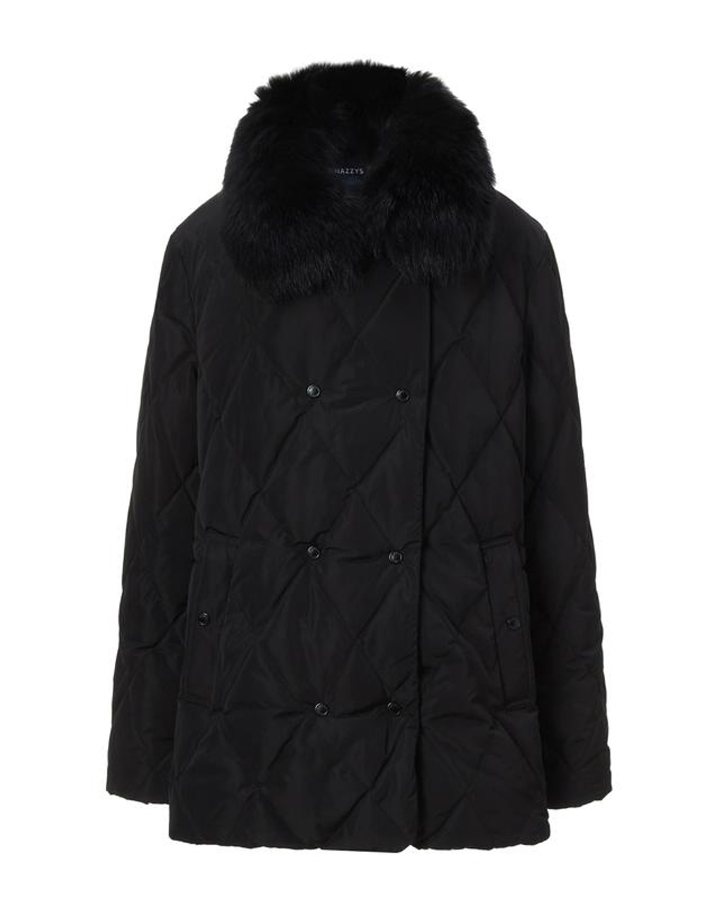 [20FW 헤지스 여성]블랙 탈착퍼 구스다운점퍼_WSJU0D927BA- 이랜드몰