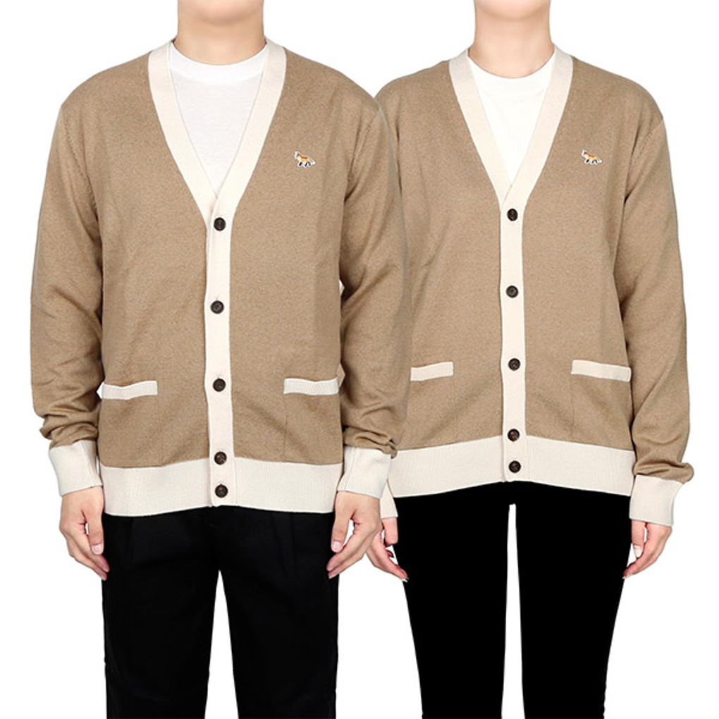 22FW 베이지 베이비 폭스 패치 울 카디건 HU00542KT1036 BE- 이랜드몰