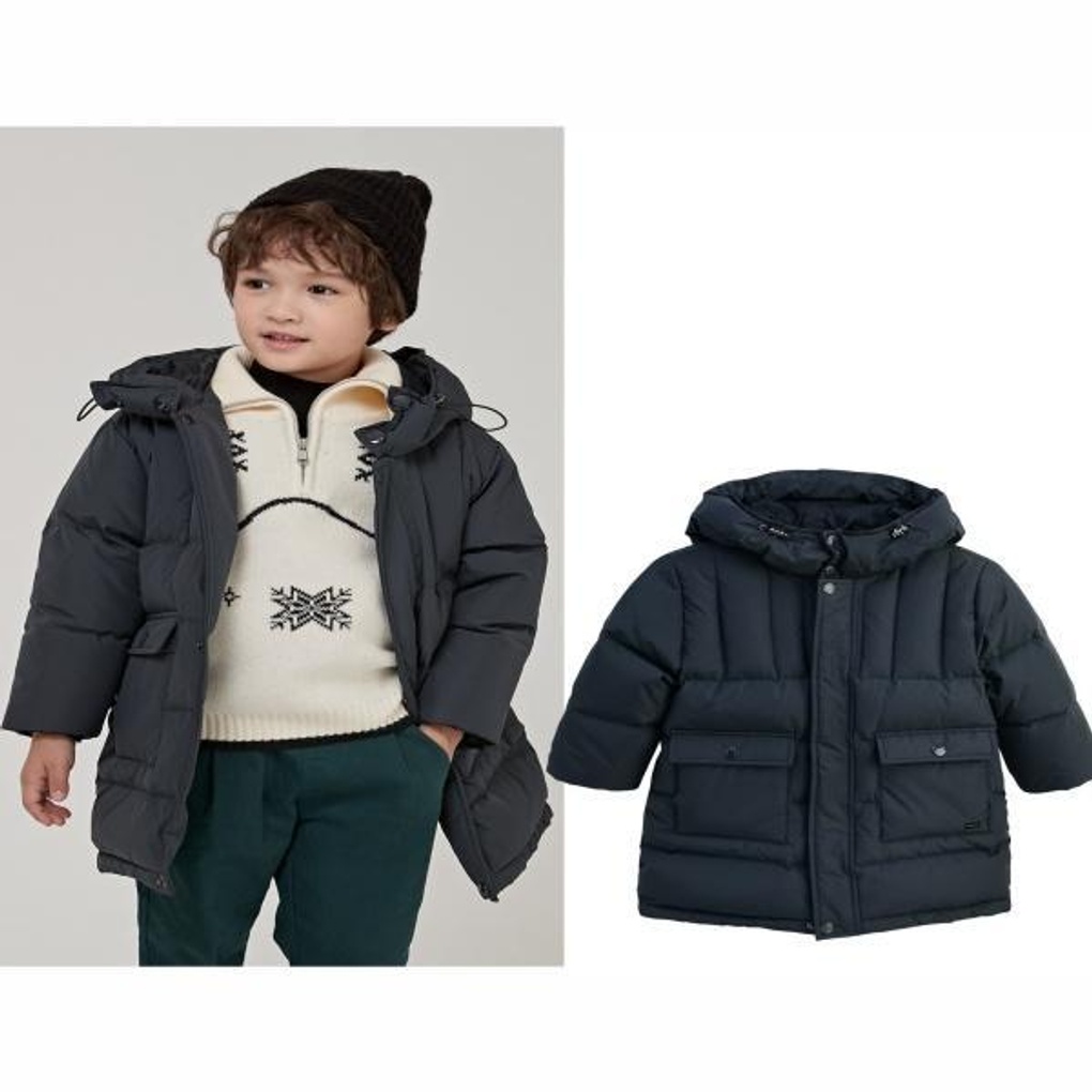 컬리수 NC충장점 특가 루즈핏 오리털점퍼 보온성굿 에센셜롱다운점퍼C214JMG51P블랙- 이랜드몰