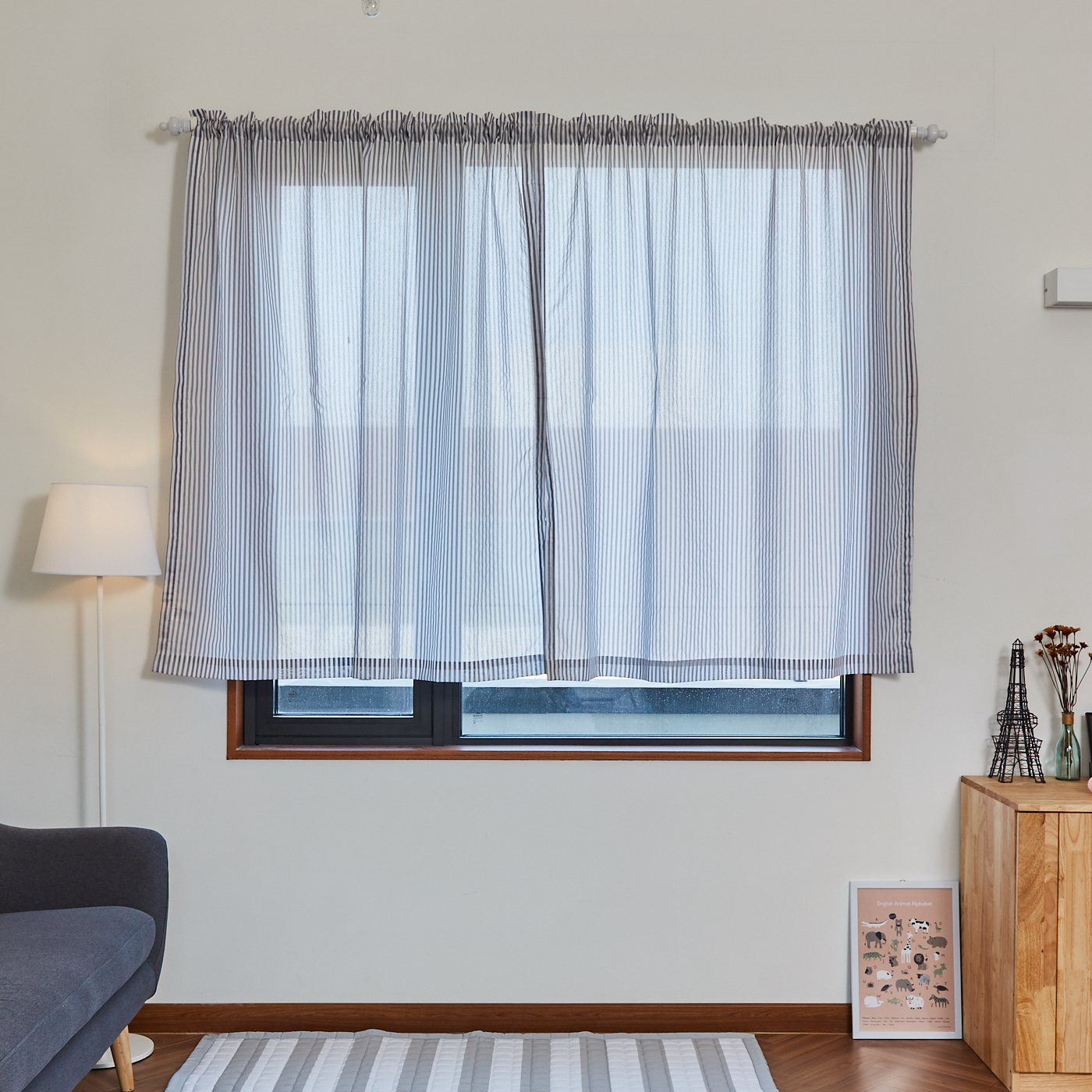 애비뉴 스트라입 반창커튼 140*150*2p- 모던하우스