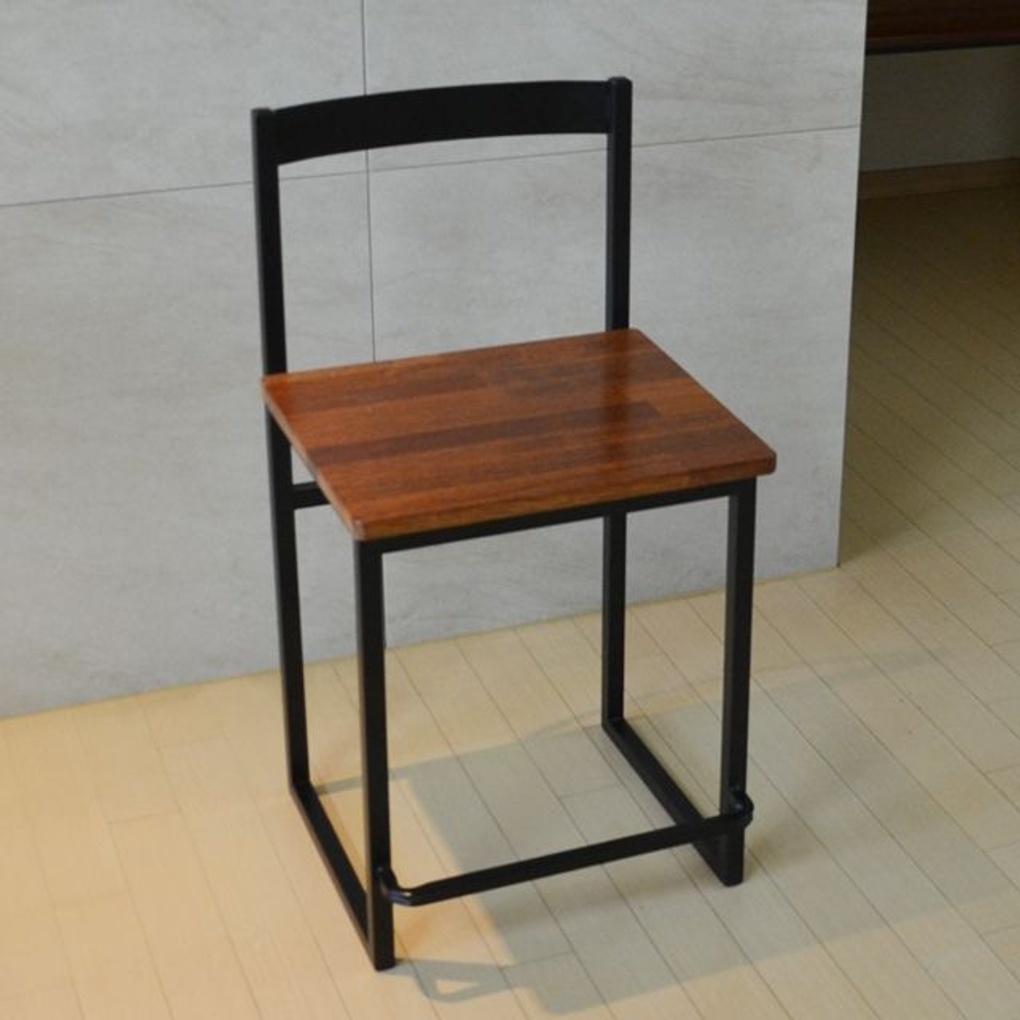 [1300k] 럼버스 멀바우원목 스틸 방석높은의자- 이랜드몰