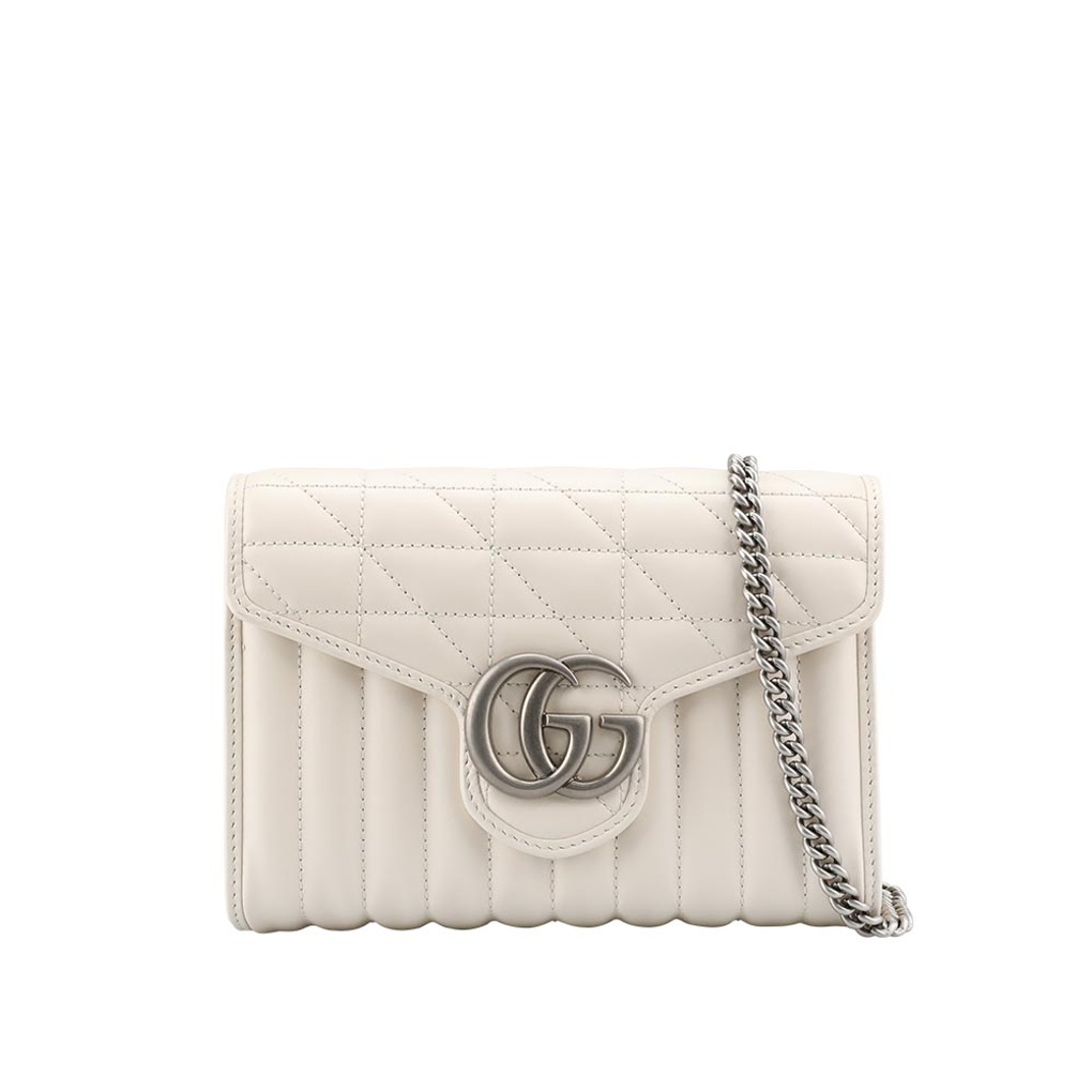 22SS 구찌 474575 DTD5N 9022 마몽 GG 마틀라세 미니 숄더백 화이트- 이랜드몰