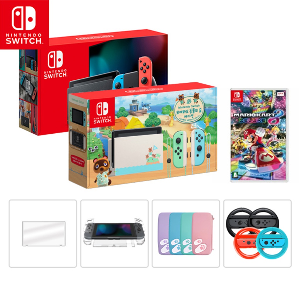 닌텐도스위치(네온/동디션 택1) +마리오카트 게임팩+필수 주변기기4종- 이랜드몰