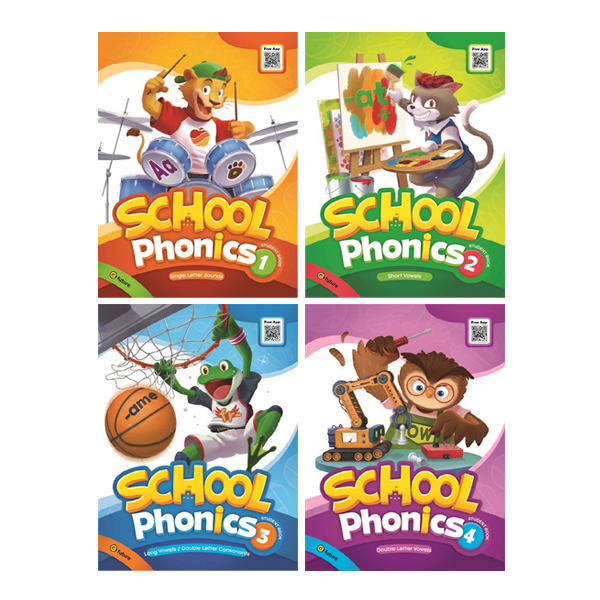 School Phonics Student Book 1~4 세트 (전4권, Hybrid CD 포함)- 이랜드몰