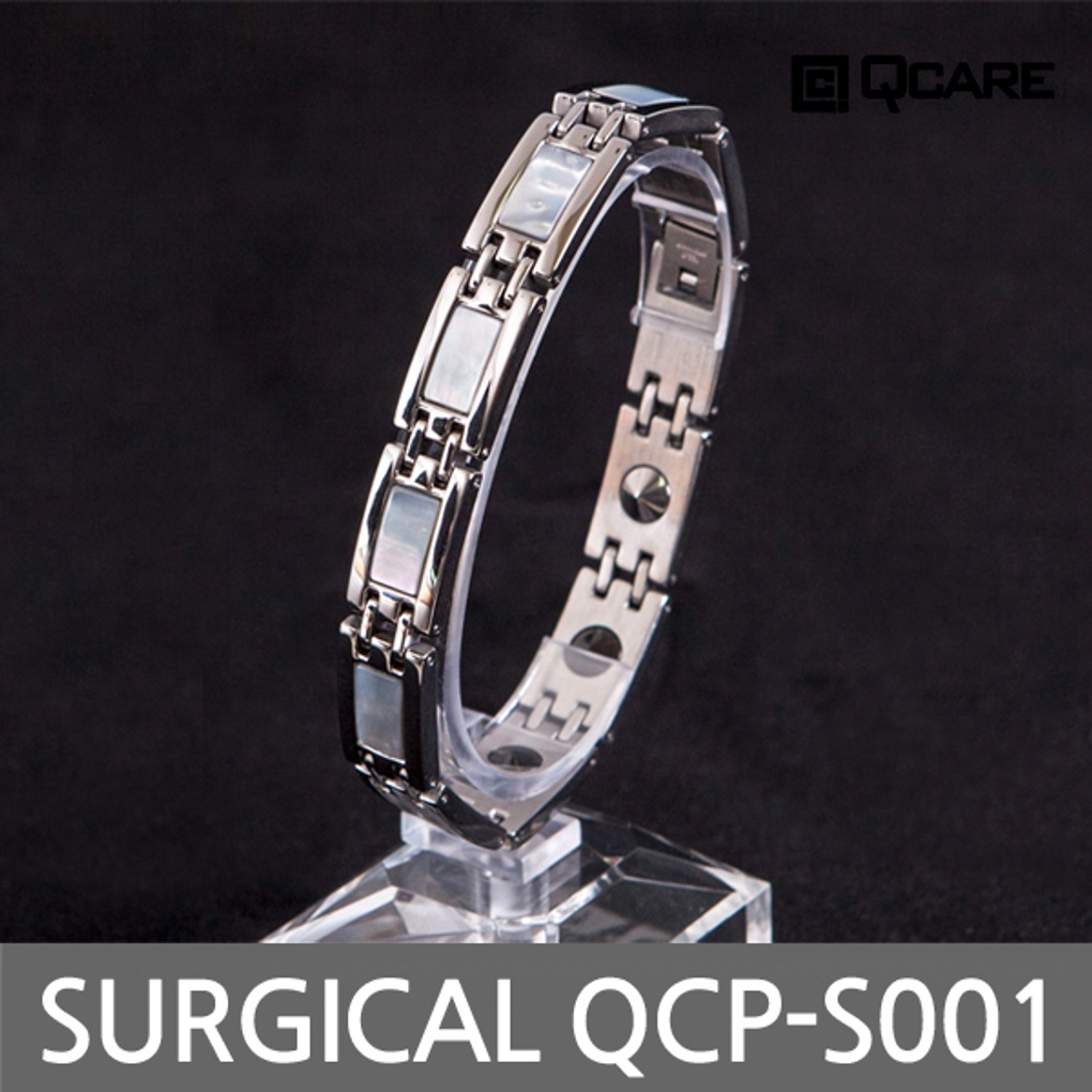 사노피아 써지컬 게르마늄 자석 팔찌 QCP-S001 (실버)- 이랜드몰