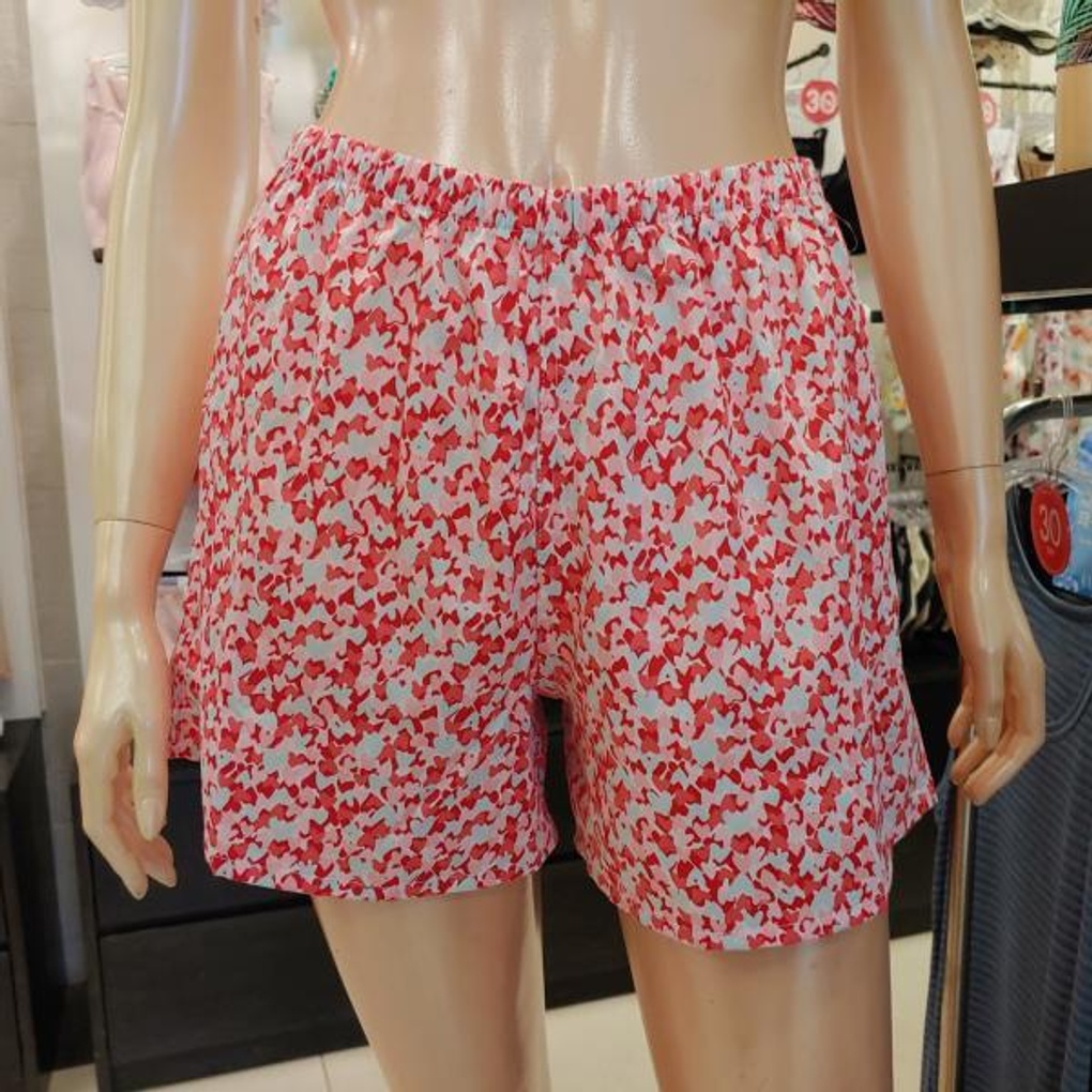 엘르이너 22SS 러블리 하트 나염 면 100% 여성 트렁크 사각 팬티 EBWTK574 레드- 이랜드몰