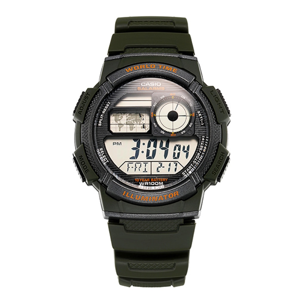 [카시오시계 CASIO] AE-1000W-3AVDF 우레탄밴드 학생/군인/스포츠 43mm- 이랜드몰