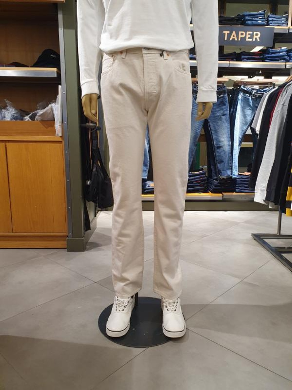 [리바이스] 남성 501 오리지널 스트레이트 크림색 일자청바지 005013279- 이랜드몰