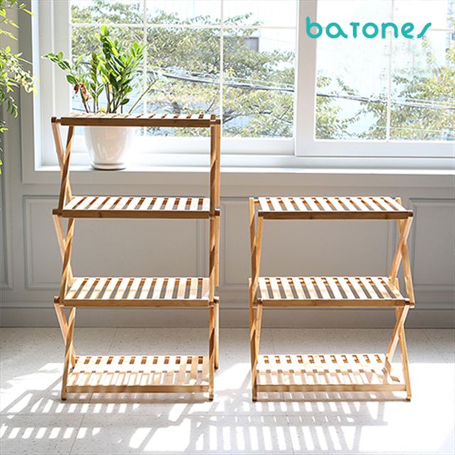 [1300k] 캠핑 우드쉘프 접이식 캠핑선반 B타입 4단 파우치 포함- 이랜드몰