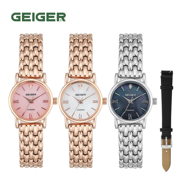 가이거(GEIGER) 여성 다이아 메탈시계 GE1231 택1 밴드증정- 이랜드몰