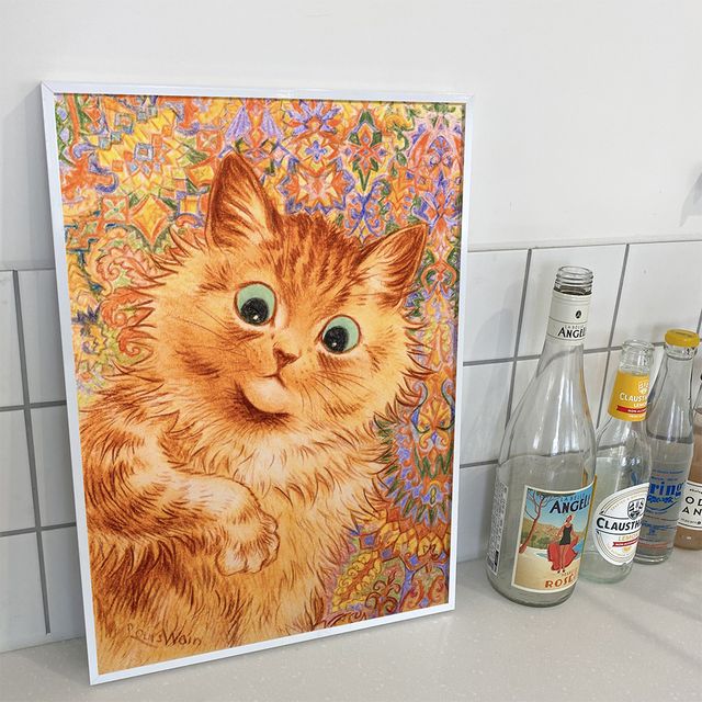 [1300k] 루이스웨인 23종 고양이 동물 그림 인테리어 전시회 명화 [45.5x60.6cm]- 이랜드몰