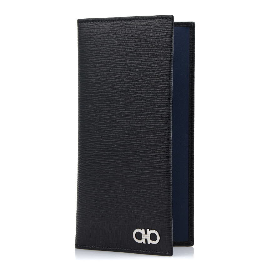 [페라가모] 바이폴드 장지갑 66 A071 NERO FJORD BLUE 0686035- 이랜드몰
