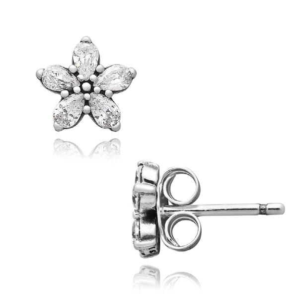 [판도라 PANDORA] 299239C01 스파클링 눈꽃 스터드 귀걸이- 이랜드몰