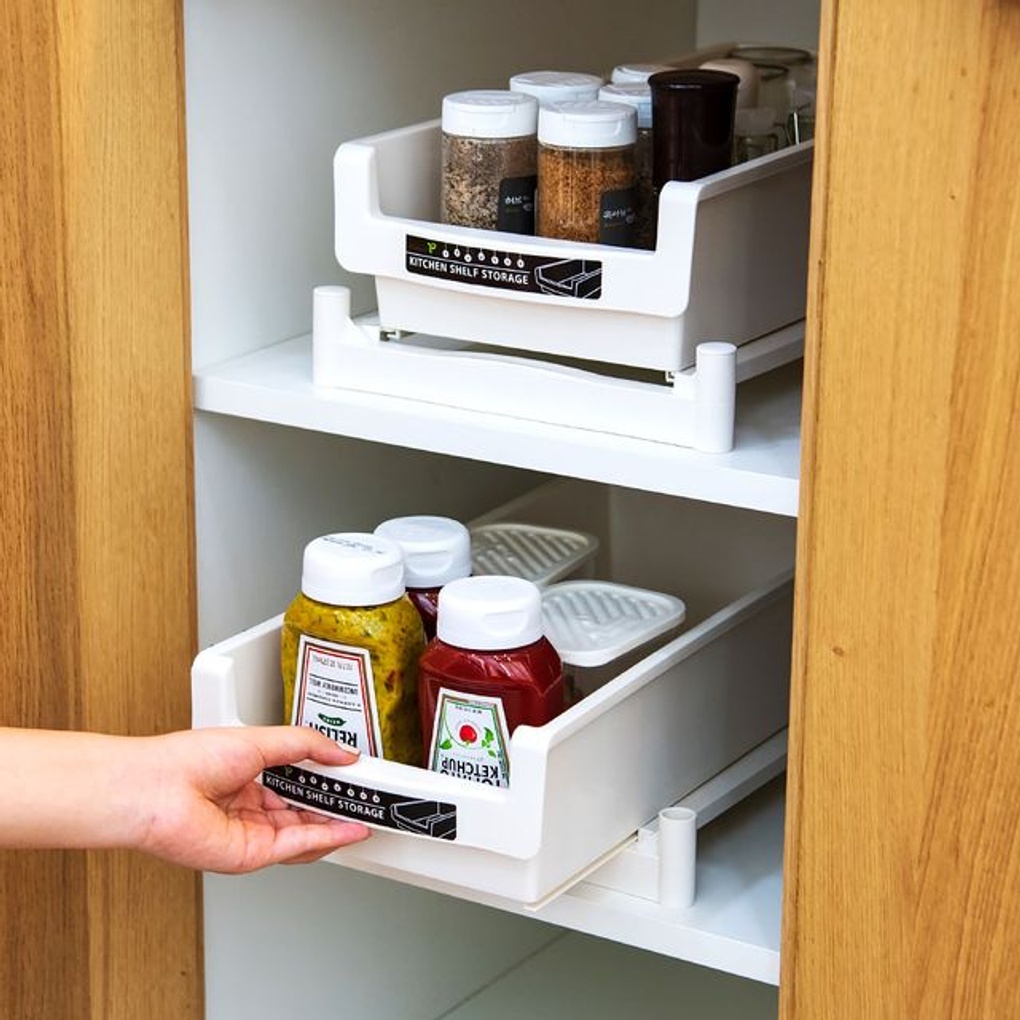 [1300k] 슬라이딩 싱크인 주방선반 씽크대 수납정리대 1단- 이랜드몰