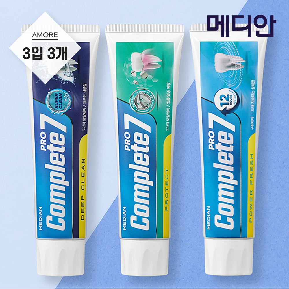 메디안 컴플리트 프로 치약 120g 3입 3개 (옵션)- 이랜드몰