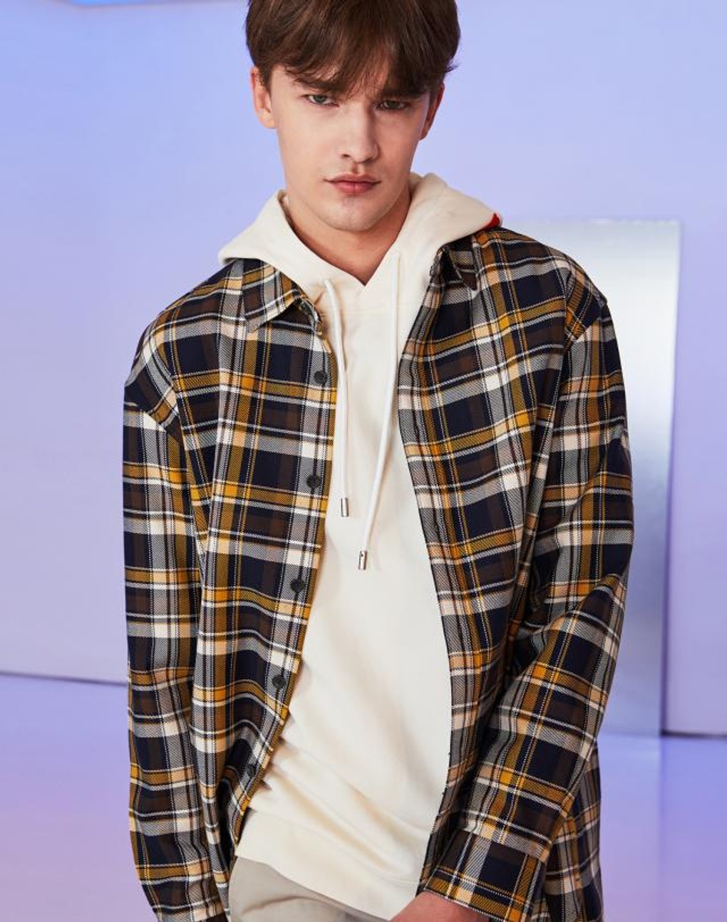 [20FW TNGT 남성]남친룩 오버핏 체크 셔켓_TGSH0D264Y3- 이랜드몰