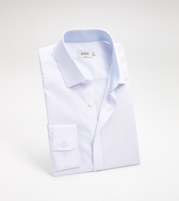 에스티코 [STCO] 23년SS 털어서바로입는 모달소재 사방스판 긴팔화이트셔츠- 이랜드몰