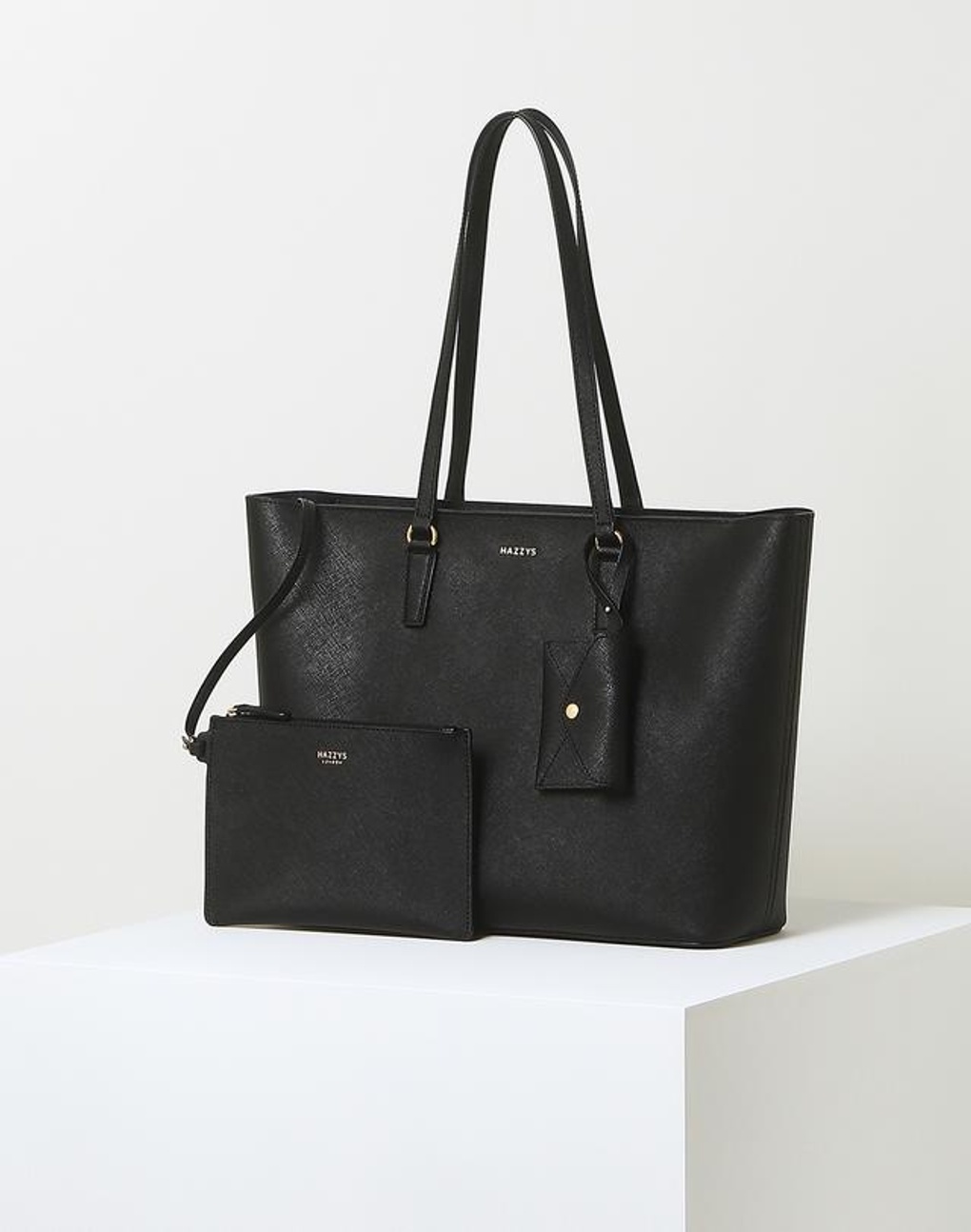 [20FW 헤지스 ACC 여성]블랙 로고장식 소가죽 숄더백_WIBA0F011BK- 이랜드몰