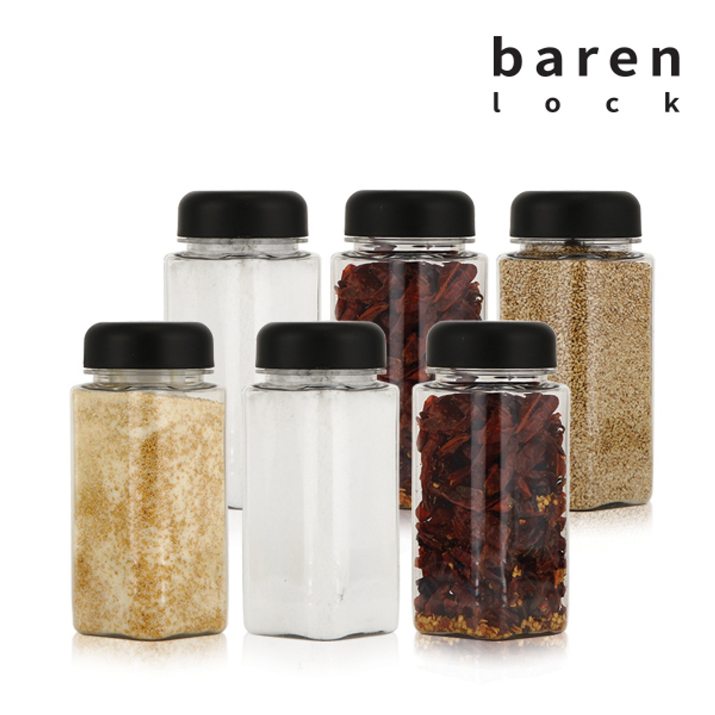 바른락 사각(블랙) 패트 양념통 400ml 6P- 이랜드몰