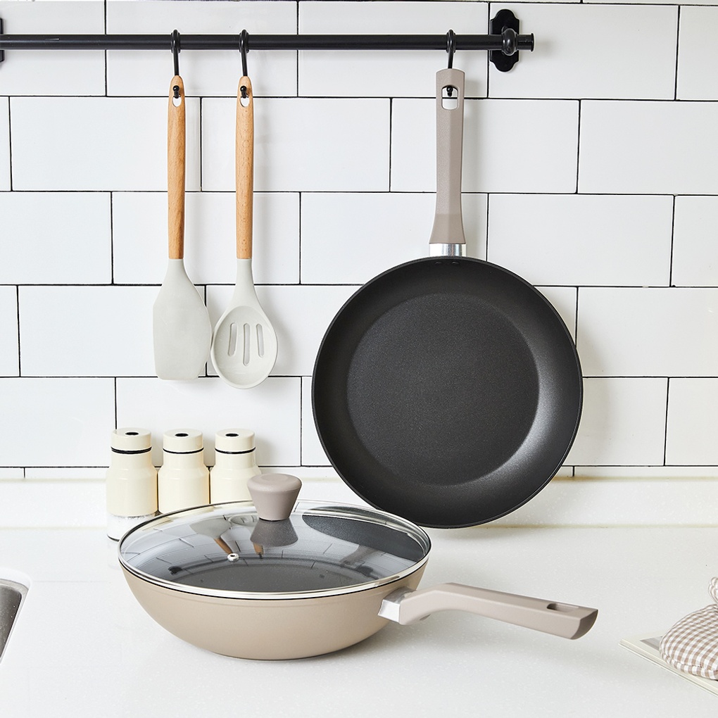 에센 프라이팬 3종 세트 IH 28cm (뚜껑 포함)_CK0222044- 모던하우스