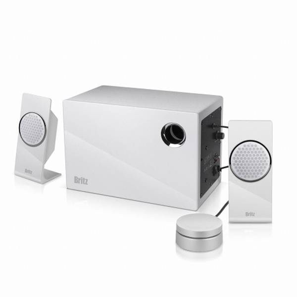 Britz BR-2600M Plus 2.1채널 PC 스피커 화이트- 이랜드몰
