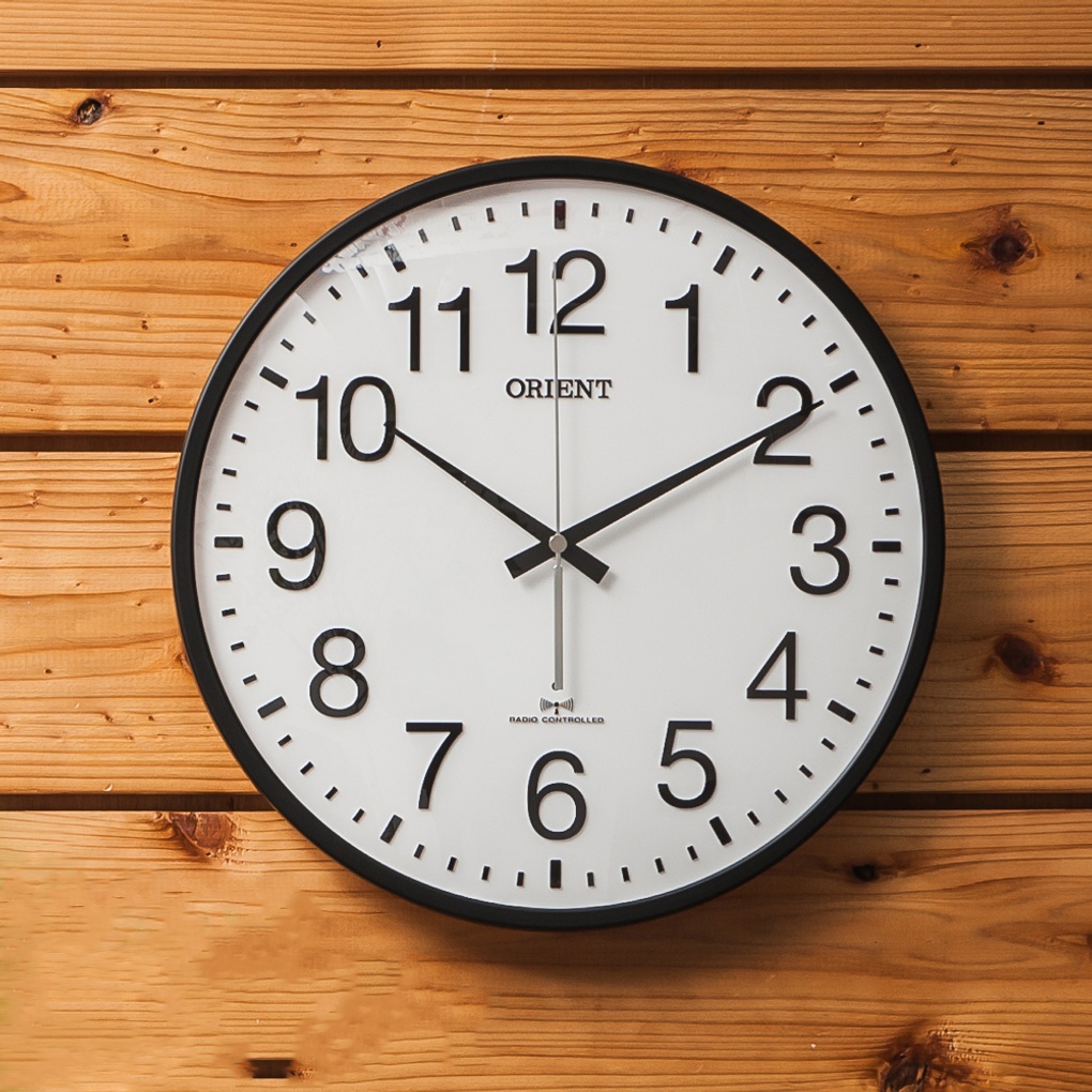 오리엔트 OWC시계 하이테크 무소음 자동RC전파수신 벽시계 33cm- 이랜드몰