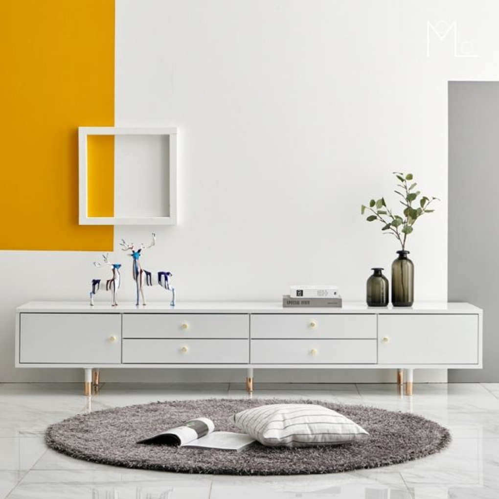 [1300k] 베베 2100 서랍 양문 수납 댐퍼 거실장 거실TV장 티비다이 선반- 이랜드몰