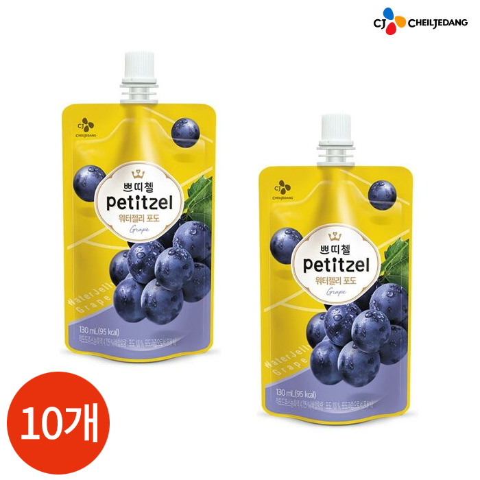 CJ 쁘띠첼 워터젤리 포도 130ml x 10개- 이랜드몰