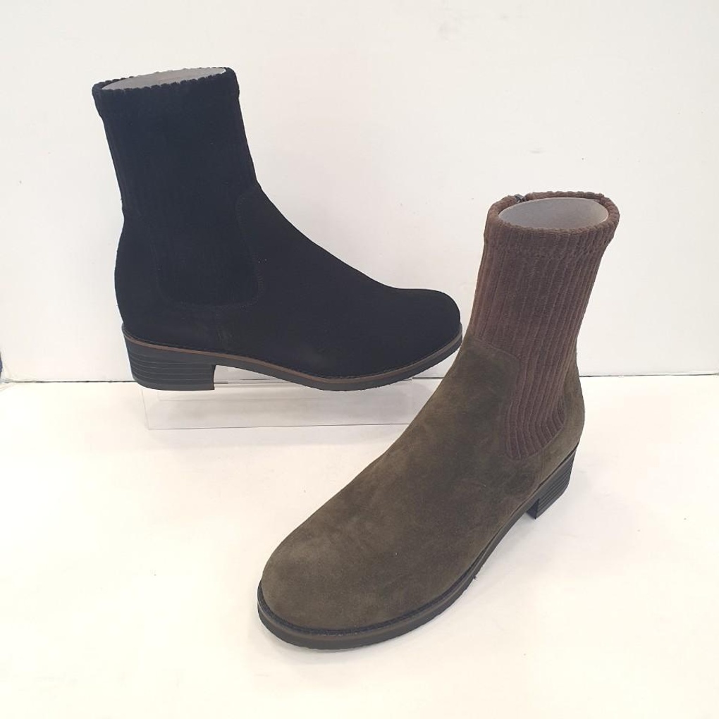 [엘칸토] 여성 쿠션 스웨이드 4센치 니트스판 앵클부츠..WA09..뉴코아울산점- 이랜드몰