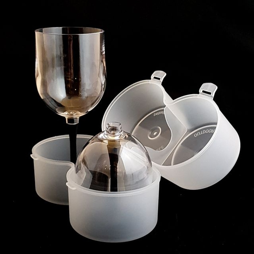 [1300k] 휴대용 캠핑용 피크닉 여행용 와인잔2P세트- 이랜드몰