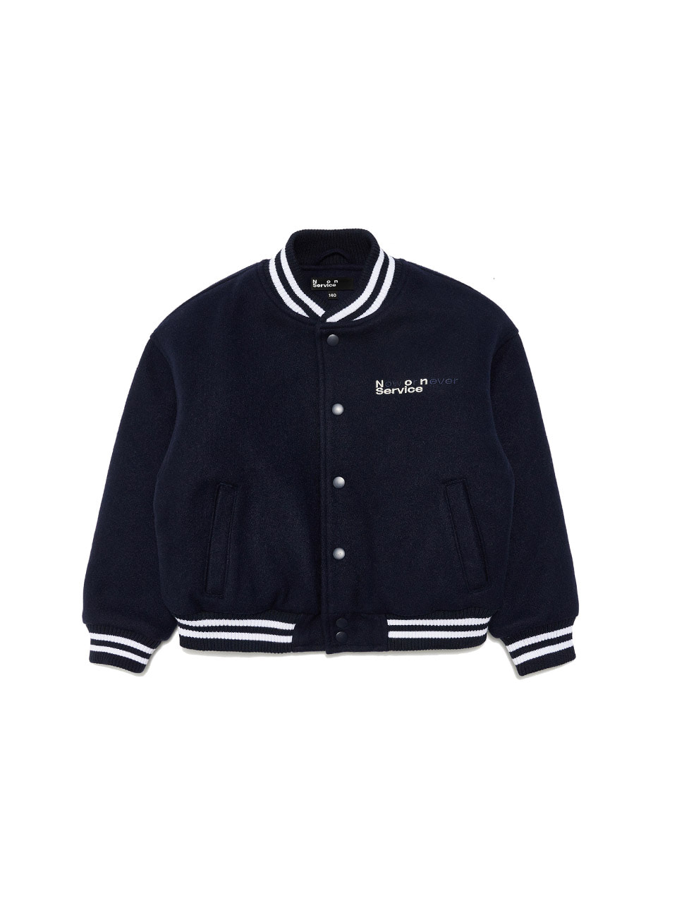 Puzzle Logo Vasity Jacket Navy- KIDIKIDI