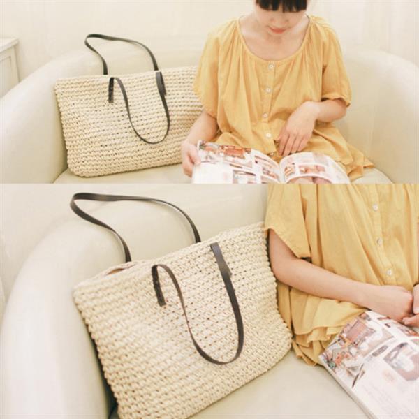썸머 꿀템 바캉스룩 왕골 라탄 빅 숄더백 UN-902- 이랜드몰
