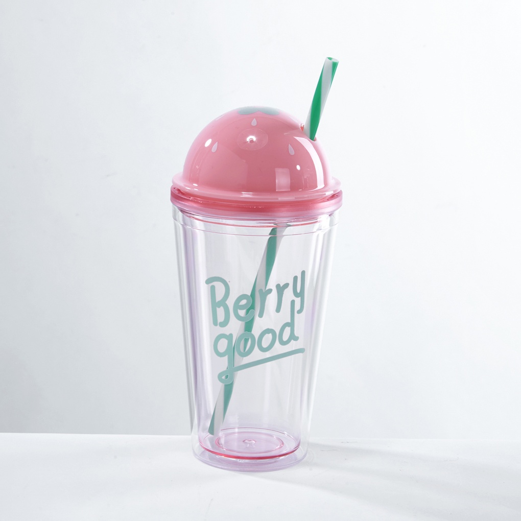 스트로베리 빨대 텀블러 480ML 핑크- 이랜드몰