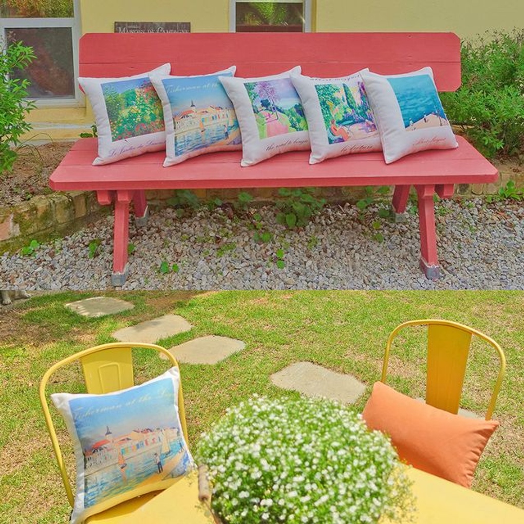 [1300k] 알베르마르케 쿠션커버 45x45cm (5color) 거실소파명화쿠션- 이랜드몰