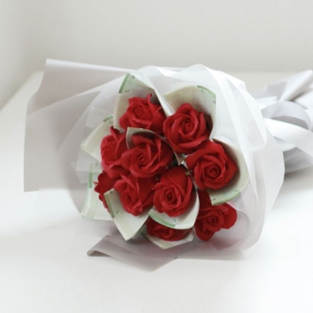 [1300k] [DIY키트] 10송이 비누장미 돈다발꽃다발만들기- 이랜드몰