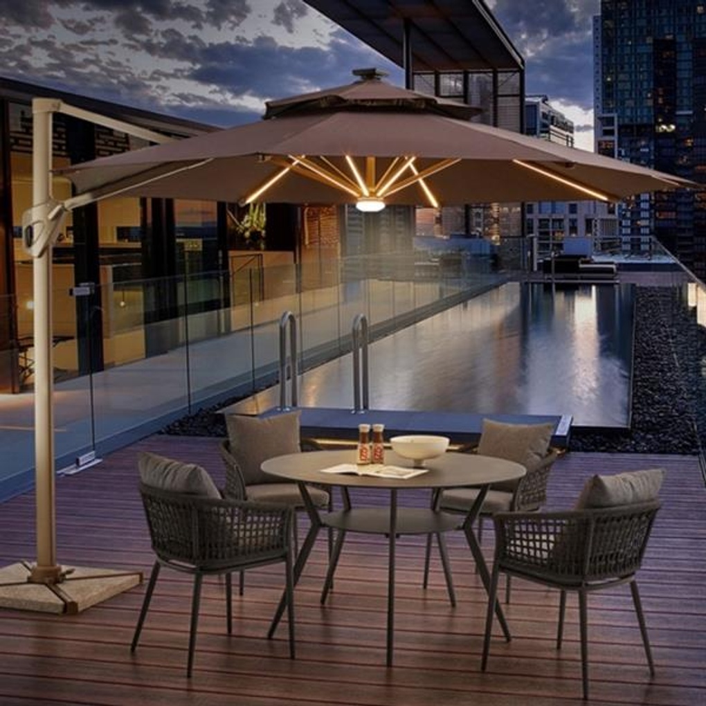 태양광 LED 사각 파라솔 3m (4color)- 이랜드몰