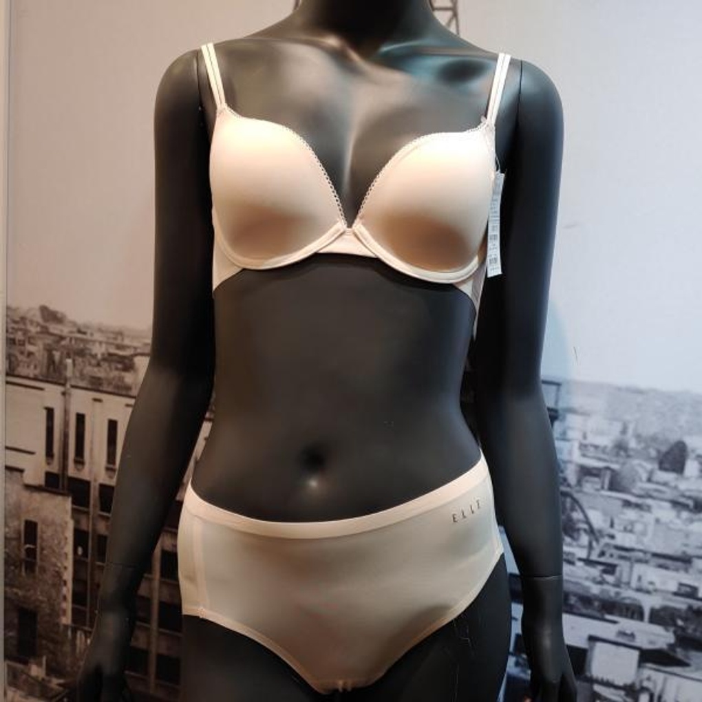 엘르이너 21SS 스킨 퓨징브라 햄라인 팬티세트@@( 75A,80A컵볼륨 몰드)울산점- 이랜드몰