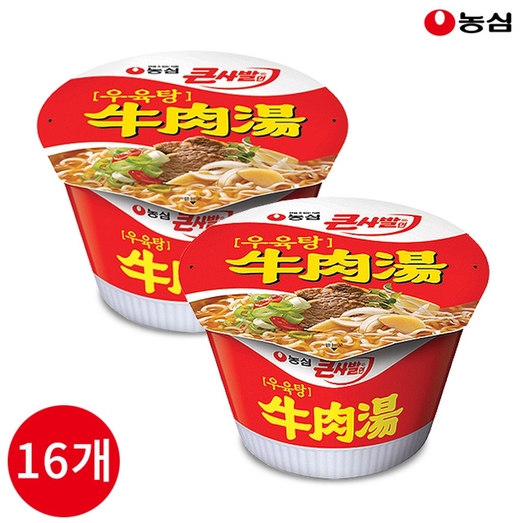 농심 우육탕 큰사발면 115g x 16개- 이랜드몰