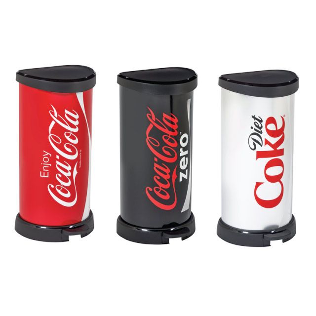 [1300k] 커버 코카콜라 40리터 원형 페달식 휴지통(3색상)- 이랜드몰